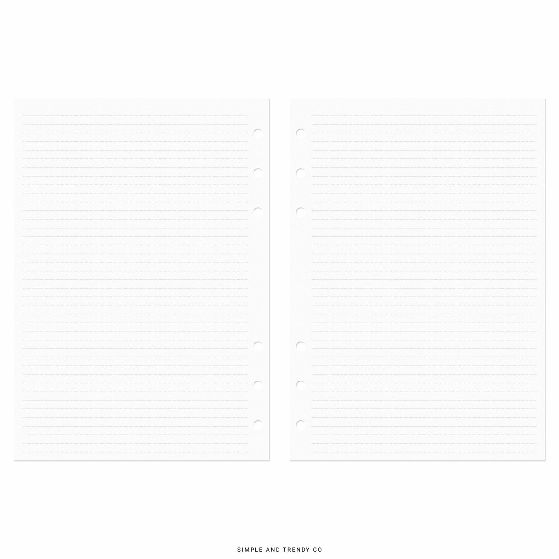 Study Note Paper Dotted Grid A5 Planner Inserts Printable - Etsy