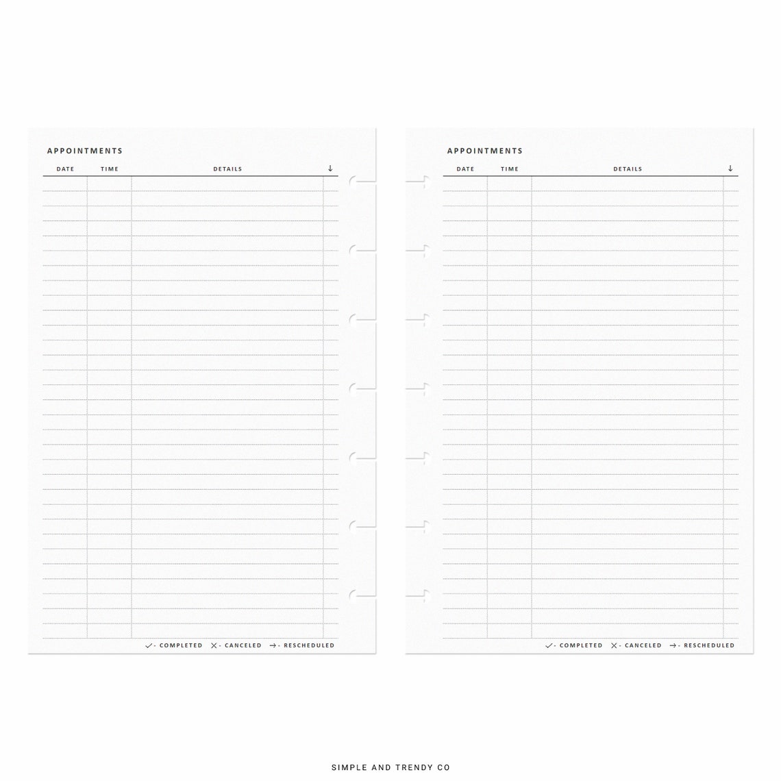 Appointments Happy Planner Mini Appointment Printable - Etsy