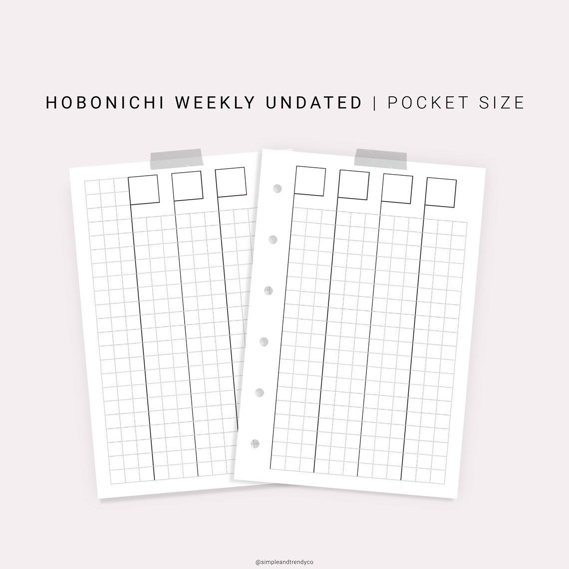 Hobonichi Weeks Pocket size Weekly Planner Weekly Printable | Etsy