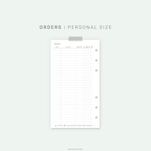 Order Tracker Printable Personal Planner Inserts | Etsy