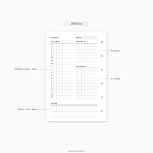 Daily Planner Printable Pocket Size Daily Planners and | Etsy