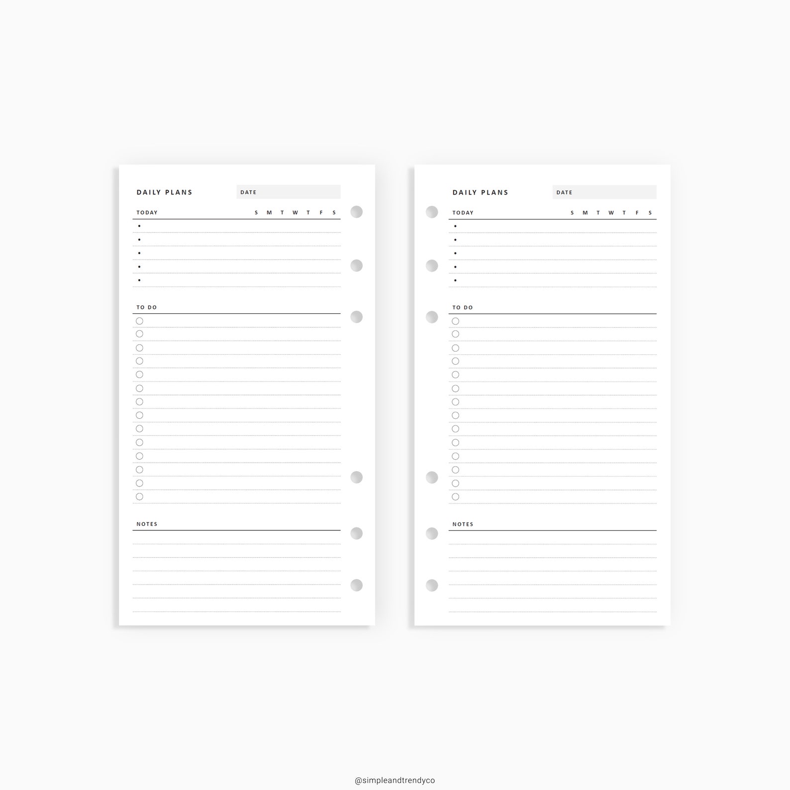 Daily Planner Printable Personal Planner Inserts Daily - Etsy