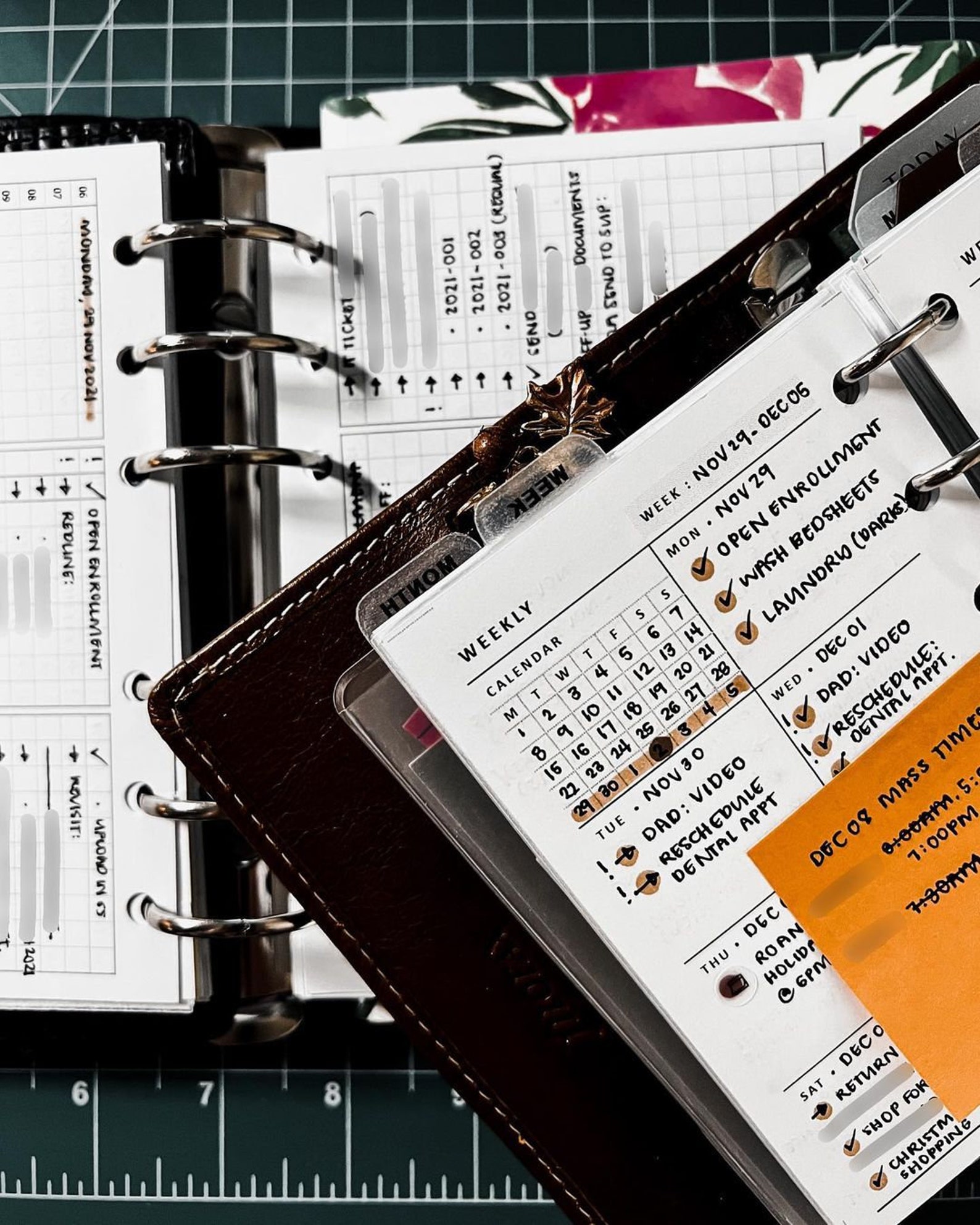 Week on One Page Printable Pocket XL Weekly 1 Page Vertical | Etsy