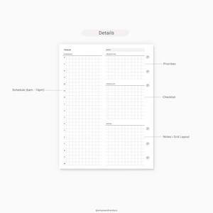 Daily Planner Printable B6 Inserts Daily Planners Half Hour | Etsy