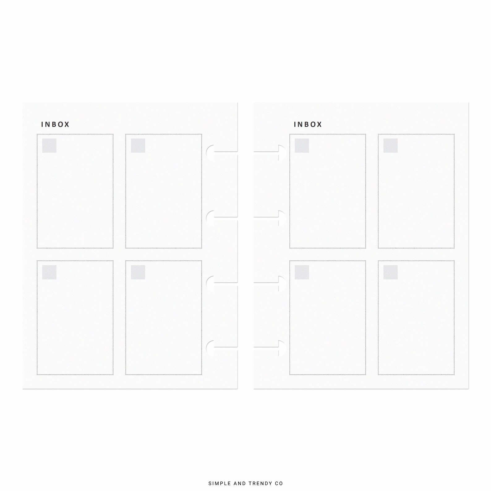 Printable Inbox Micro Happy Planner Inbox Insert Inbox - Etsy