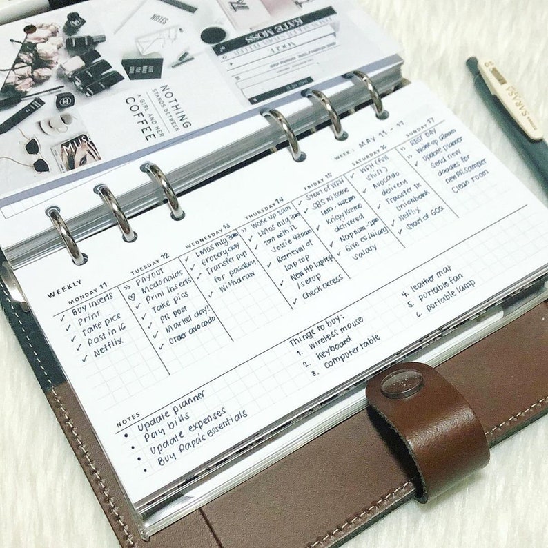 Week on 1 Page WO1P Horizontal Weekly Planner Printable | Etsy