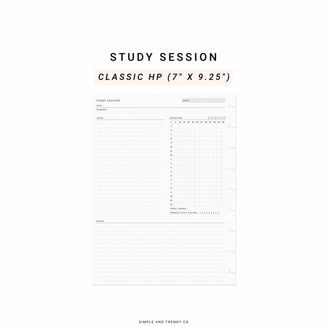Study Planner Student Planner, Printable Happy Planner Classic, Student ...