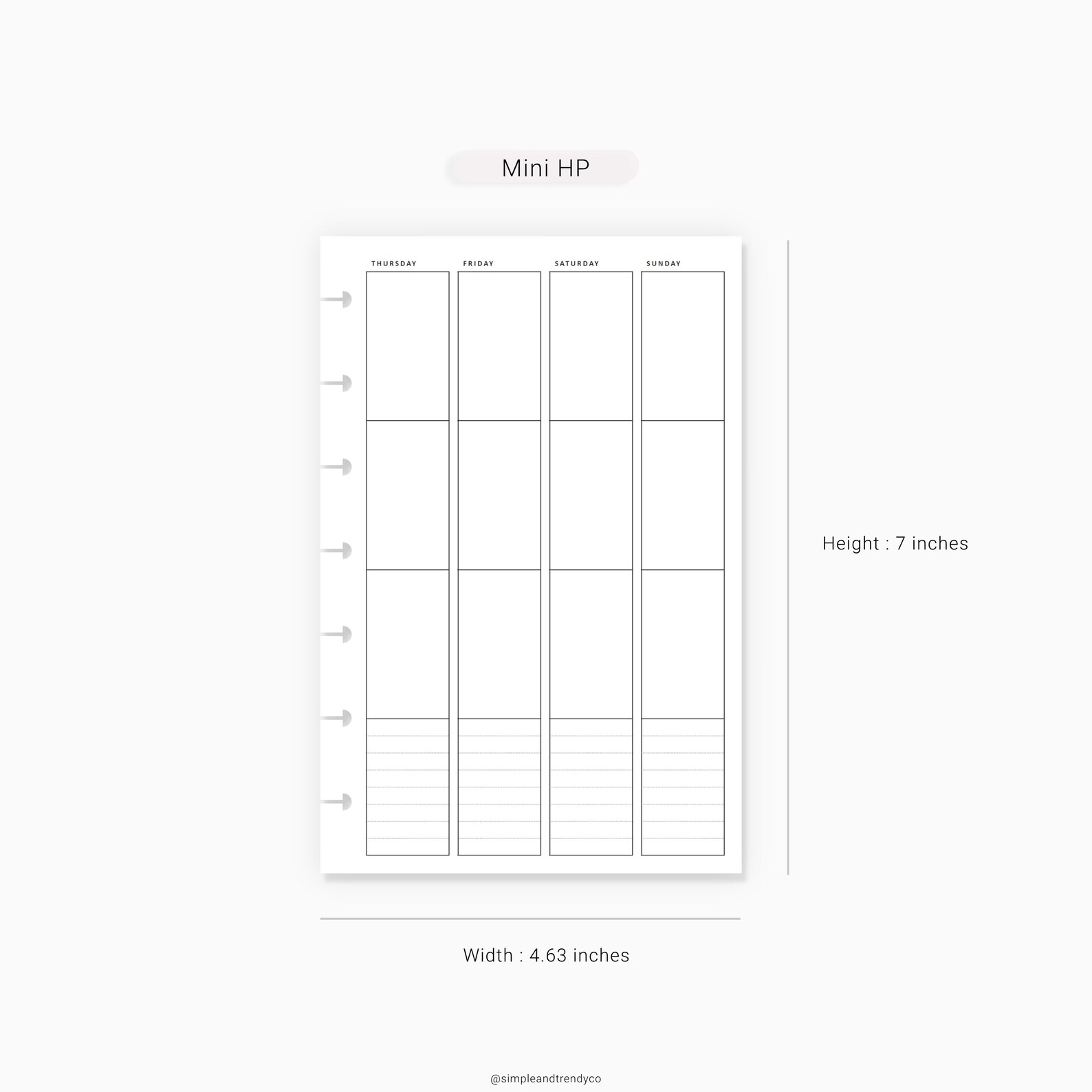 Weekly Planner Erin Condren Inserts Undated Printable Happy | Etsy