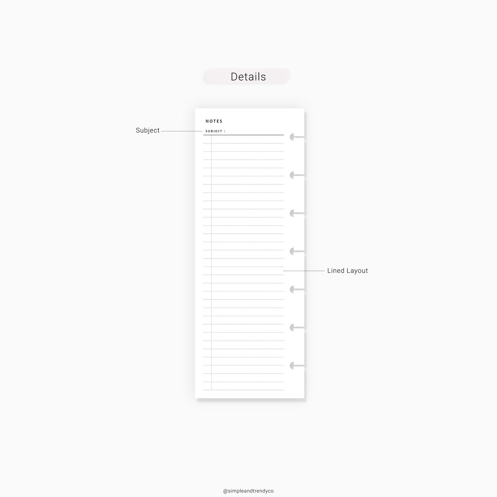 Notes Paper Skinny Mini HP Printable Writing Paper Lined | Etsy