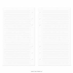Dot Grid Lined Paper Personal Planner Inserts, Printable Writing Paper ...