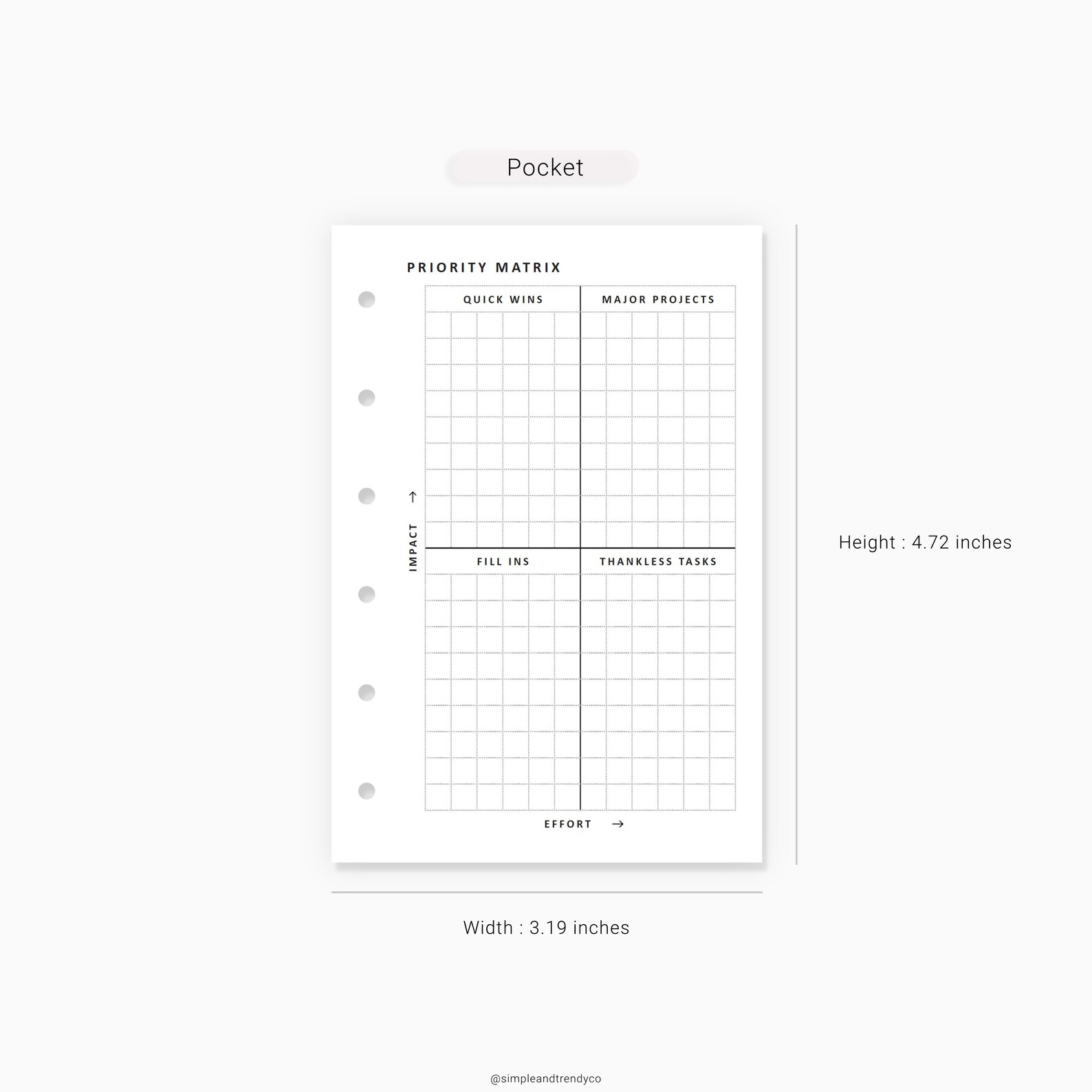 Action Priority Matrix Quick Wins Major Projects Fill Ins | Etsy