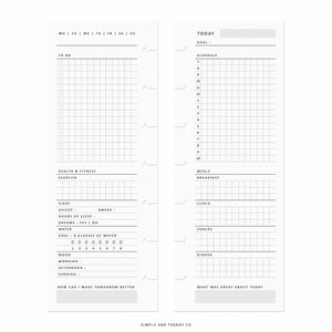 Daily Planner Skinny Mini Happy Planner Minimalist Printable, Day ...