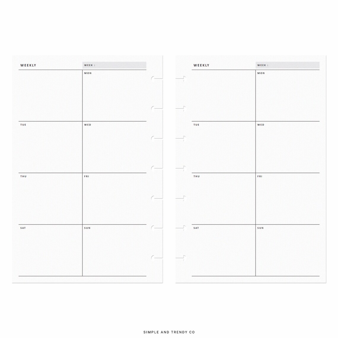 Week on One Page Printable Happy Planner Mini Weekly 1 Page - Etsy