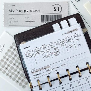 Week on 1 Page WO1P Horizontal Weekly Planner Printable Pocket Size - Etsy