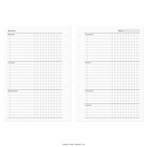 Weekly Planner Printable A6 Inserts, Weekly to Do Checklist, Weekly ...
