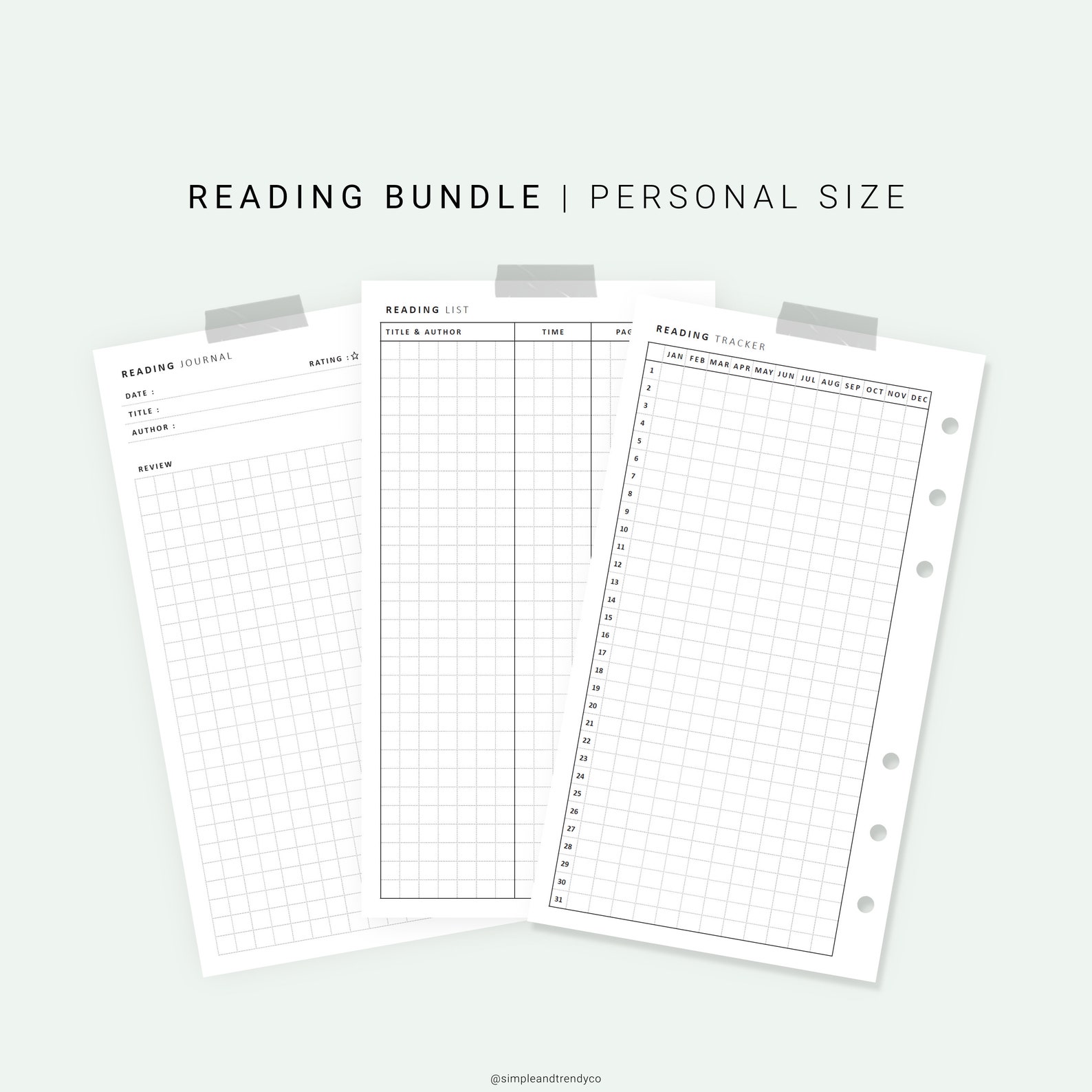 Reading List Student Reading Log Reading Planner Personal - Etsy