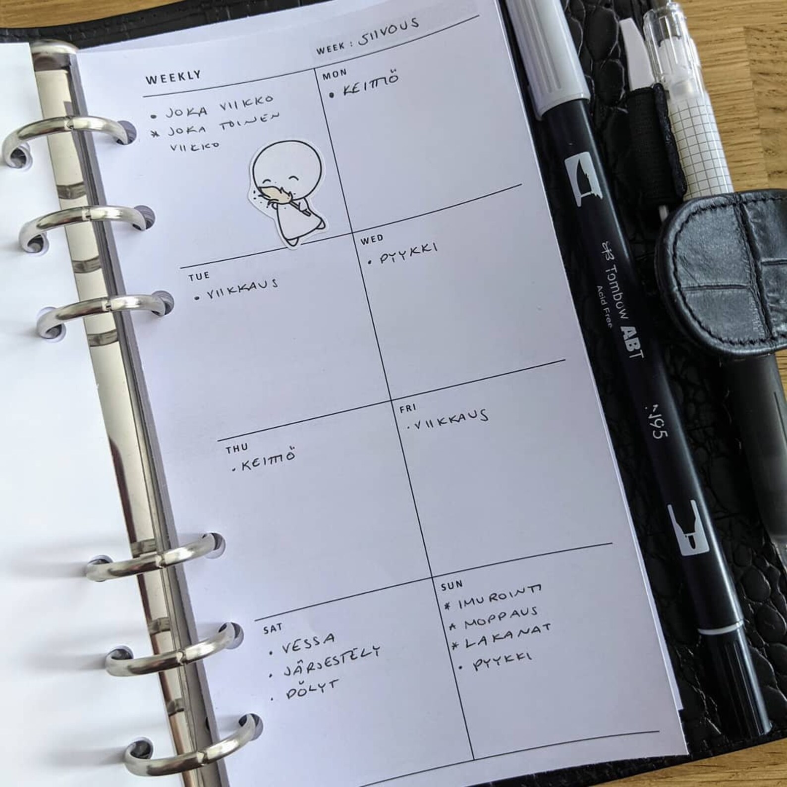 Week on One Page Printable Personal Planner Inserts Weekly 1 - Etsy