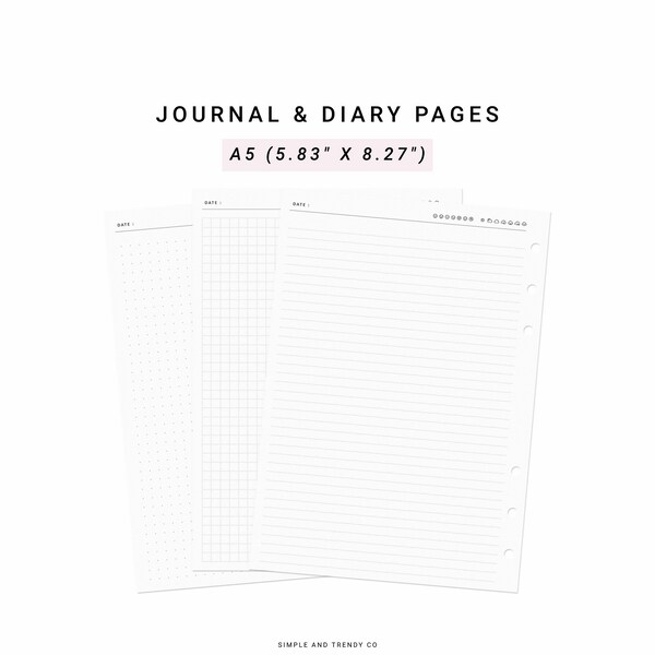 Printable Diary - Etsy