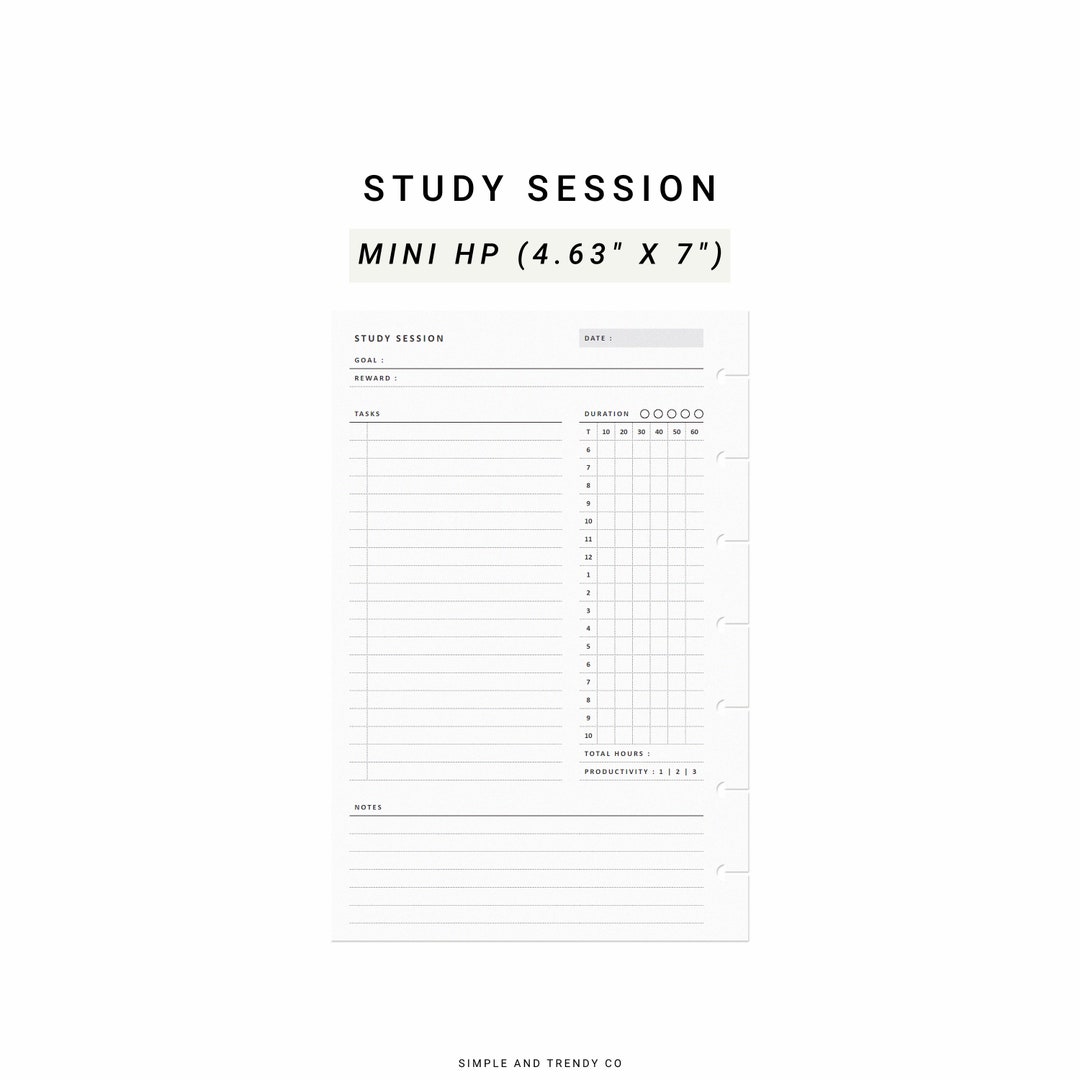 Study Planner Student Planner, Printable Happy Planner Mini, Student ...
