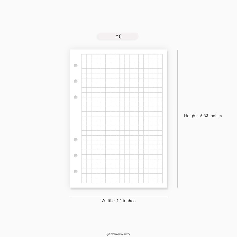 Dot Grid Lined Paper A6 Inserts Printable Writing Paper Blank | Etsy