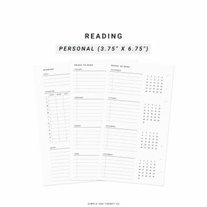 Reading List Student Reading Log, Reading Planner Personal Planner ...