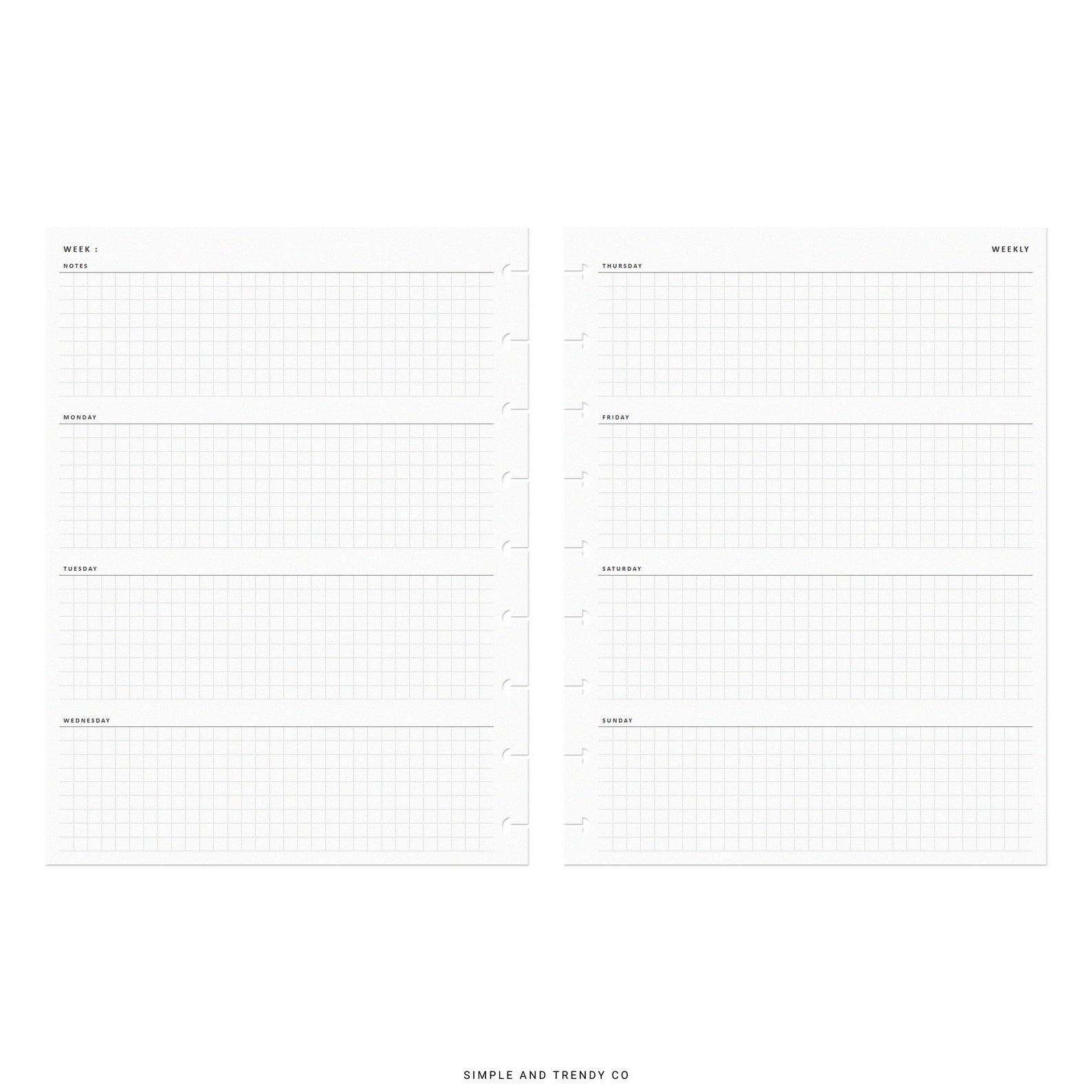 Weekly Planner Printable Happy Planner Classicweekly Schedule - Etsy