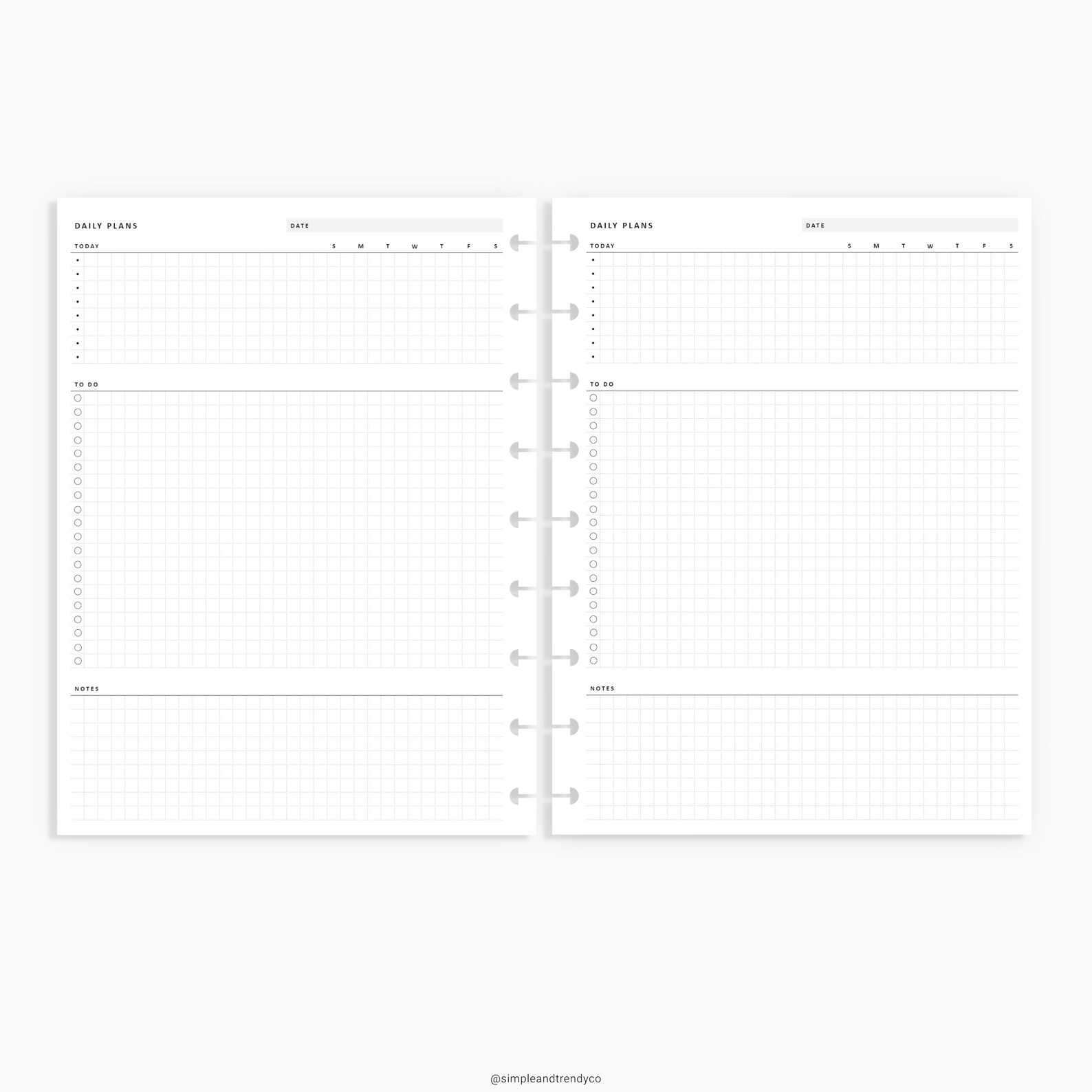 Daily Planner Printable Happy Planner Classic Daily | Etsy
