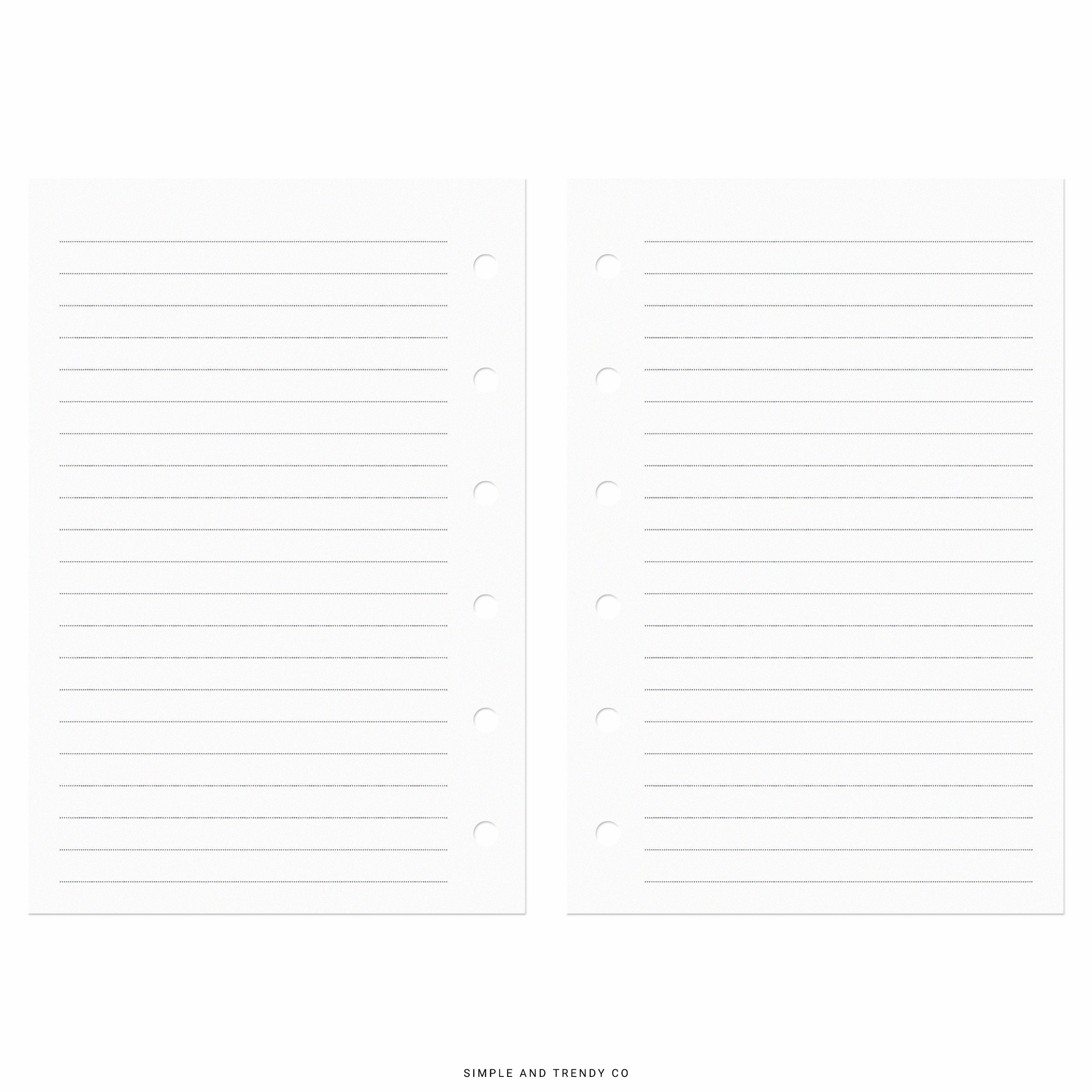Dot Grid Lined Paper Pocket Size Printable Writing Paper - Etsy