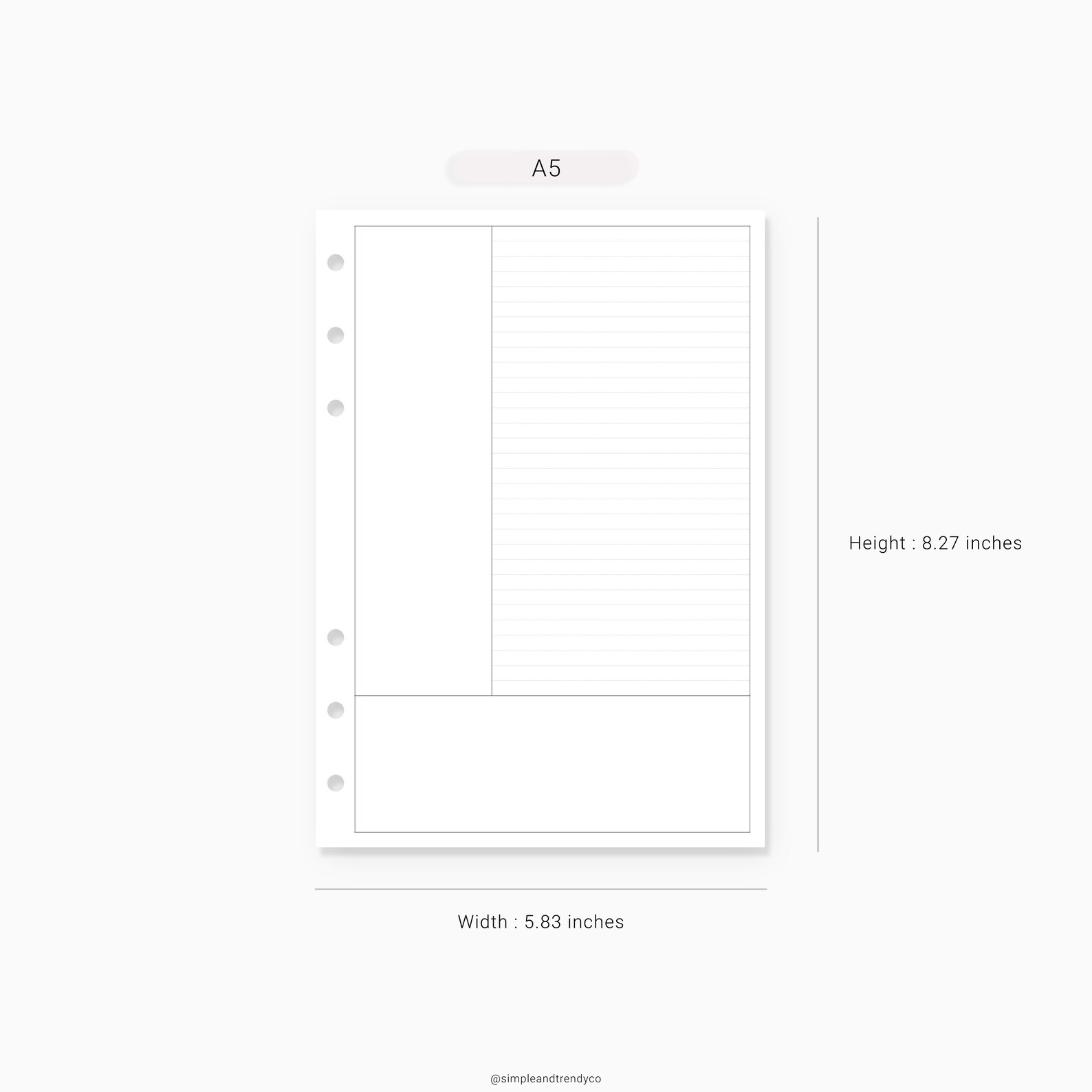 Cornell Notes Printable Notes Set A5 Planner Inserts Cornell | Etsy