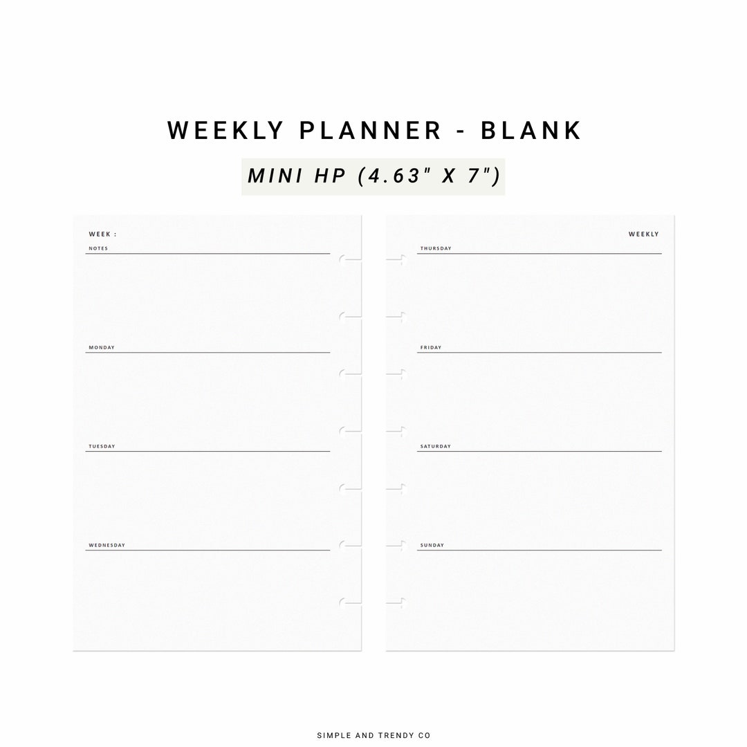 Weekly Planner Printable Happy Planner Mini, Weekly Schedule Printable ...