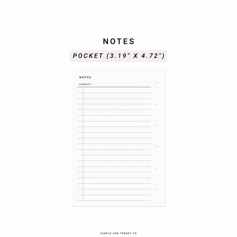 Notes Paper Pocket Size Printable Writing Paper Lined Notes - Etsy