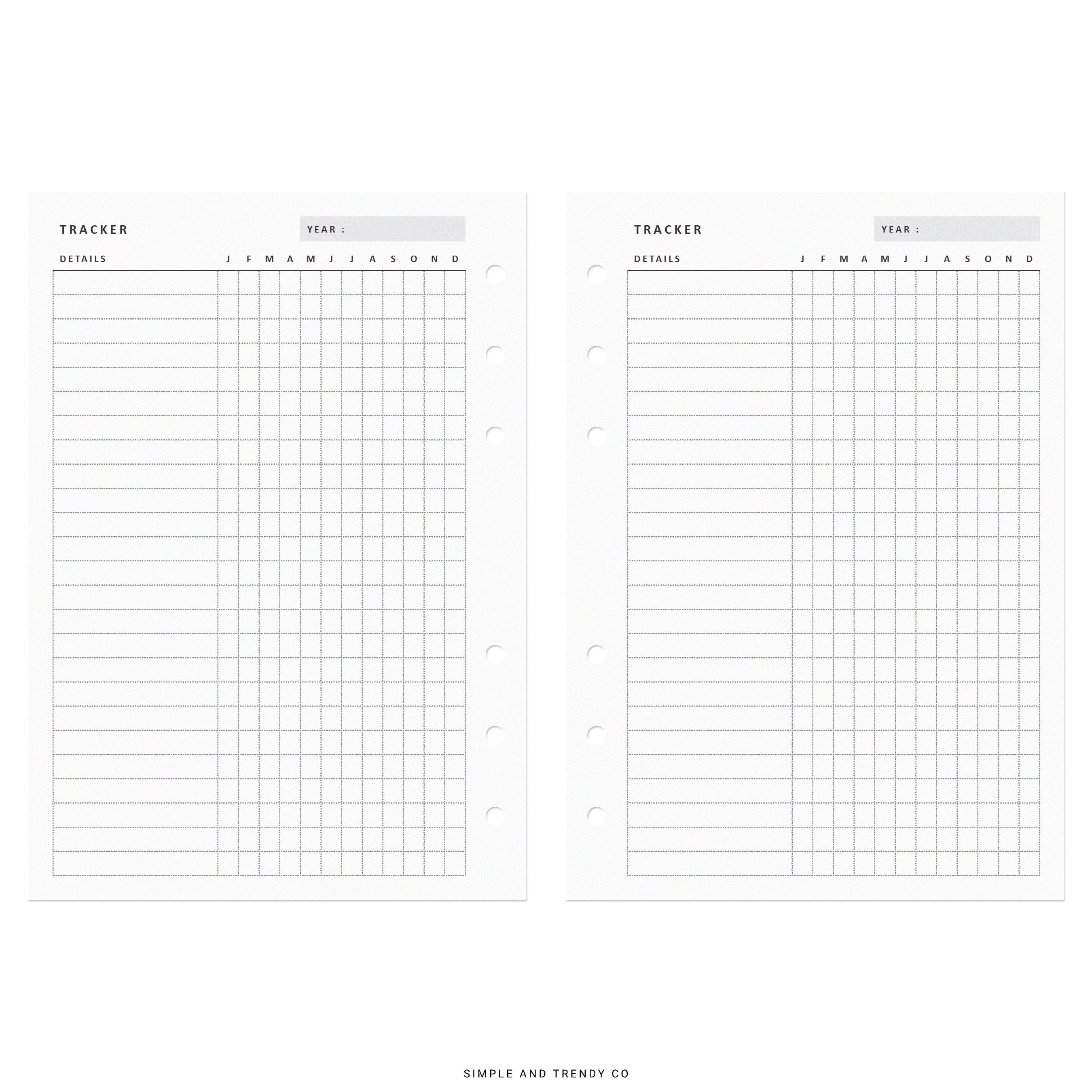 Monthly Tracker Printable A6 Inserts Skin Care Routine - Etsy