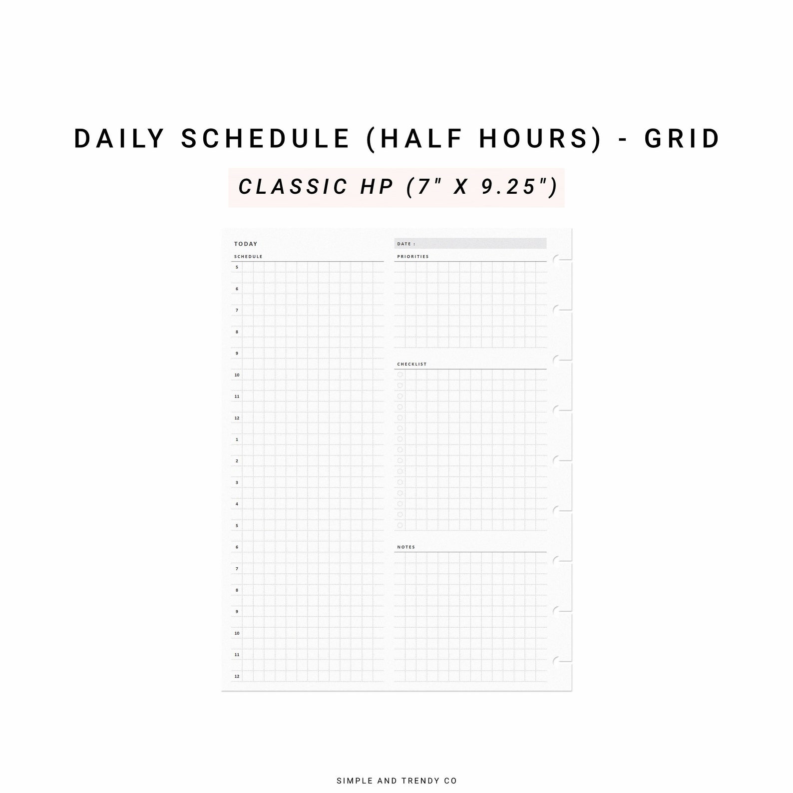 Daily Planner Printable Happy Planner Classic Daily Planners - Etsy