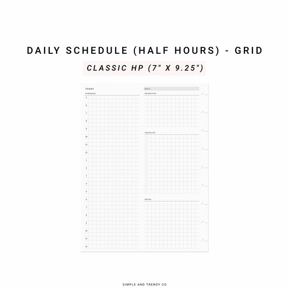 Daily Planner Printable Happy Planner Classic Daily Planners - Etsy