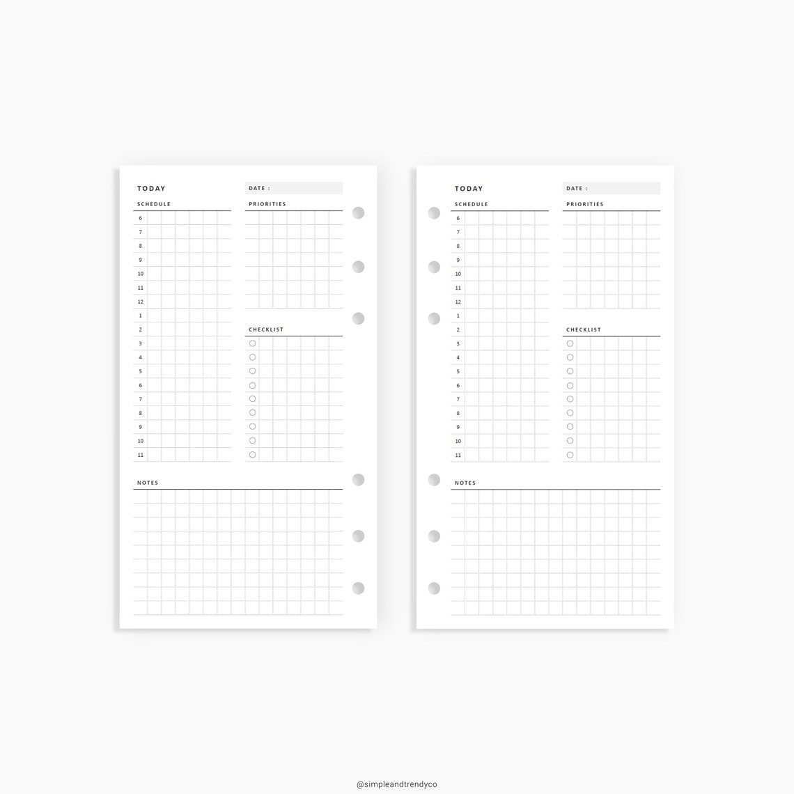Daily Planner Printable Personal Planner Inserts Daily | Etsy