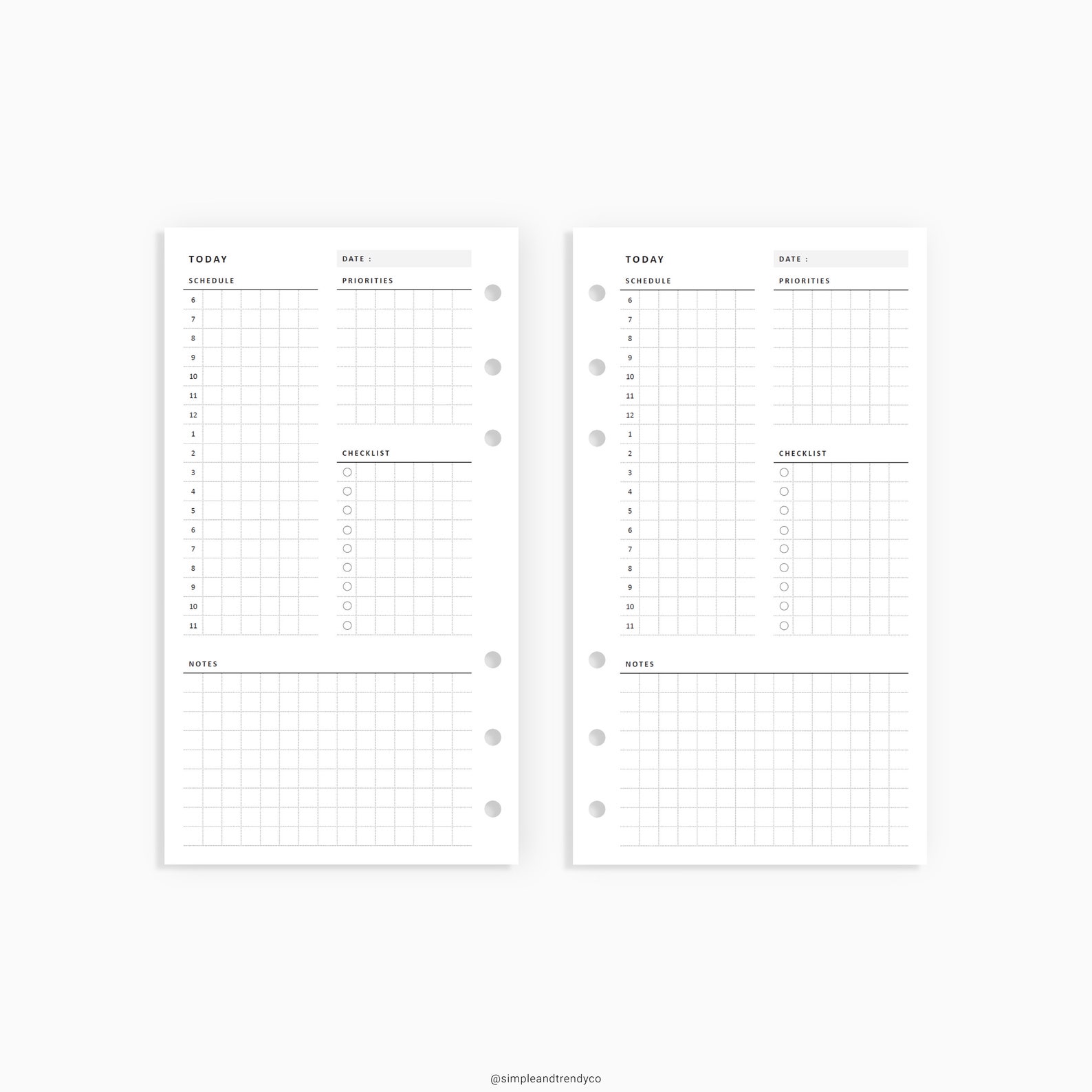Daily Planner Printable Personal Planner Inserts Daily | Etsy