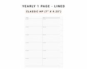 Year at A Glance Happy Planner Classic Yearly 1 Page Yearly - Etsy