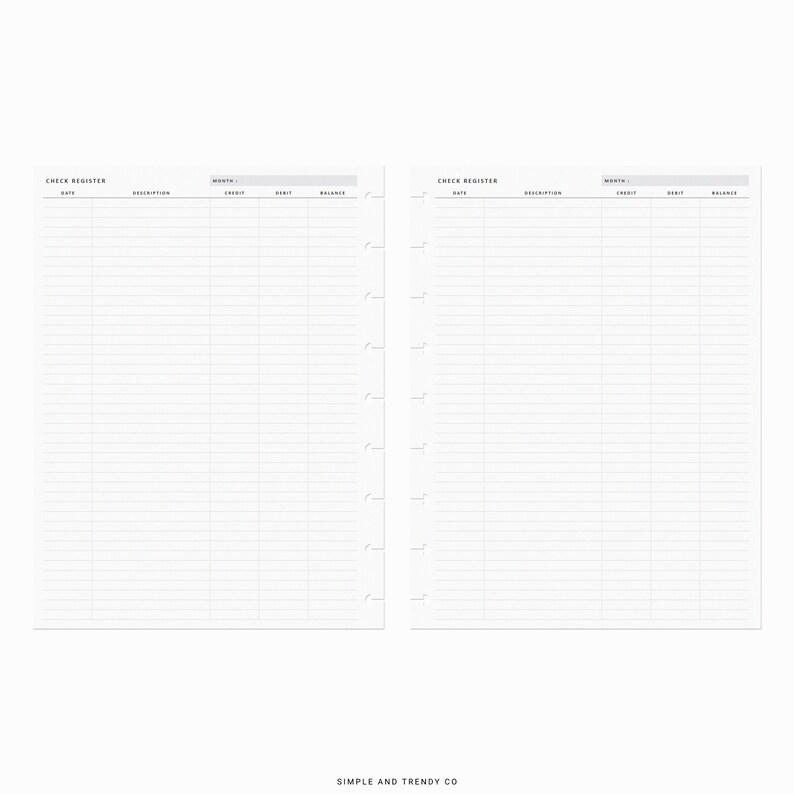 Checking Register Happy Planner Classic Checkbook Register - Etsy