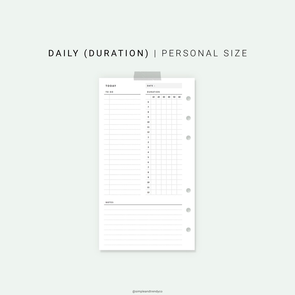 Daily Planner Printable Personal Planner Inserts Daily | Etsy