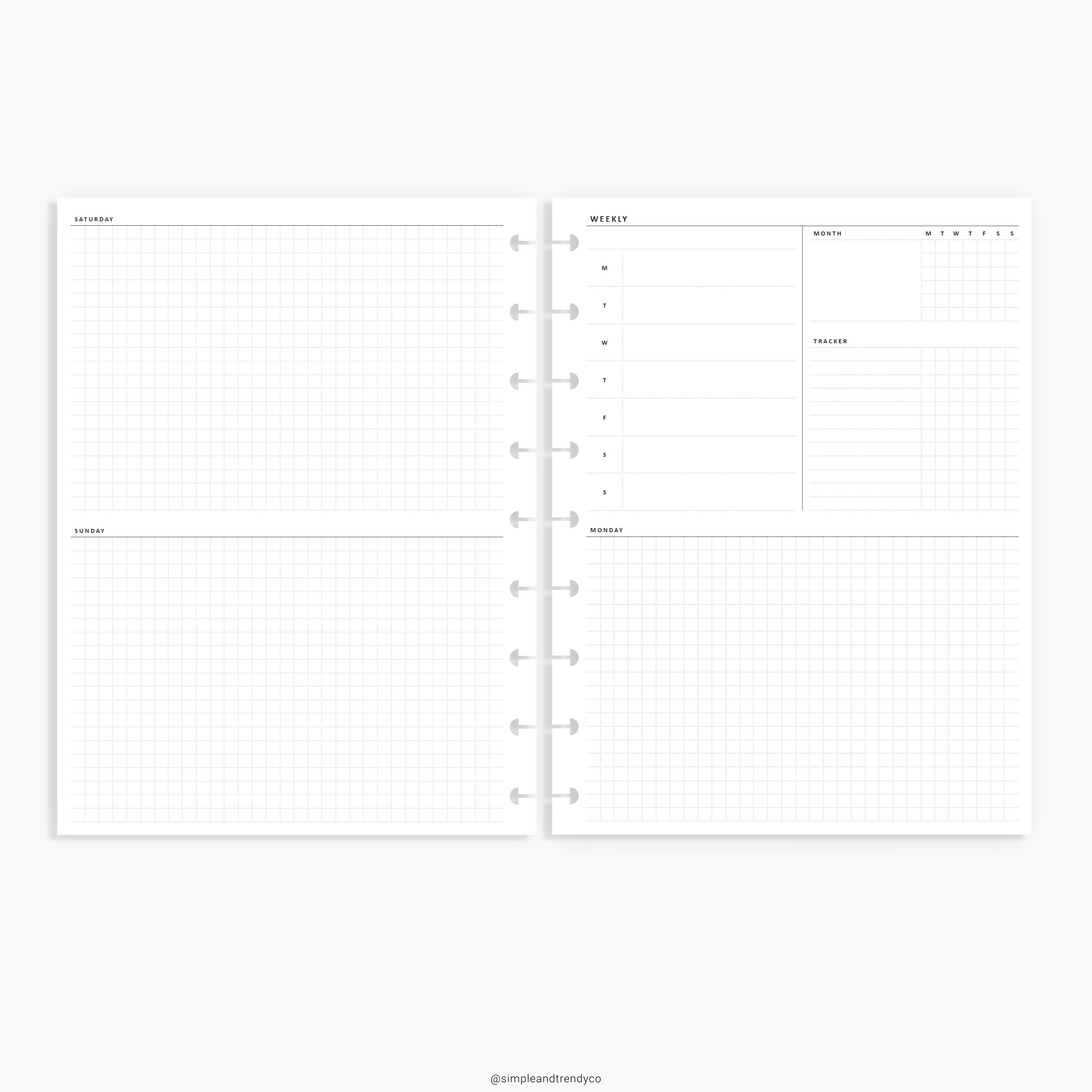 Undated Weekly Planner Printable Happy Planner Classic Weekly | Etsy