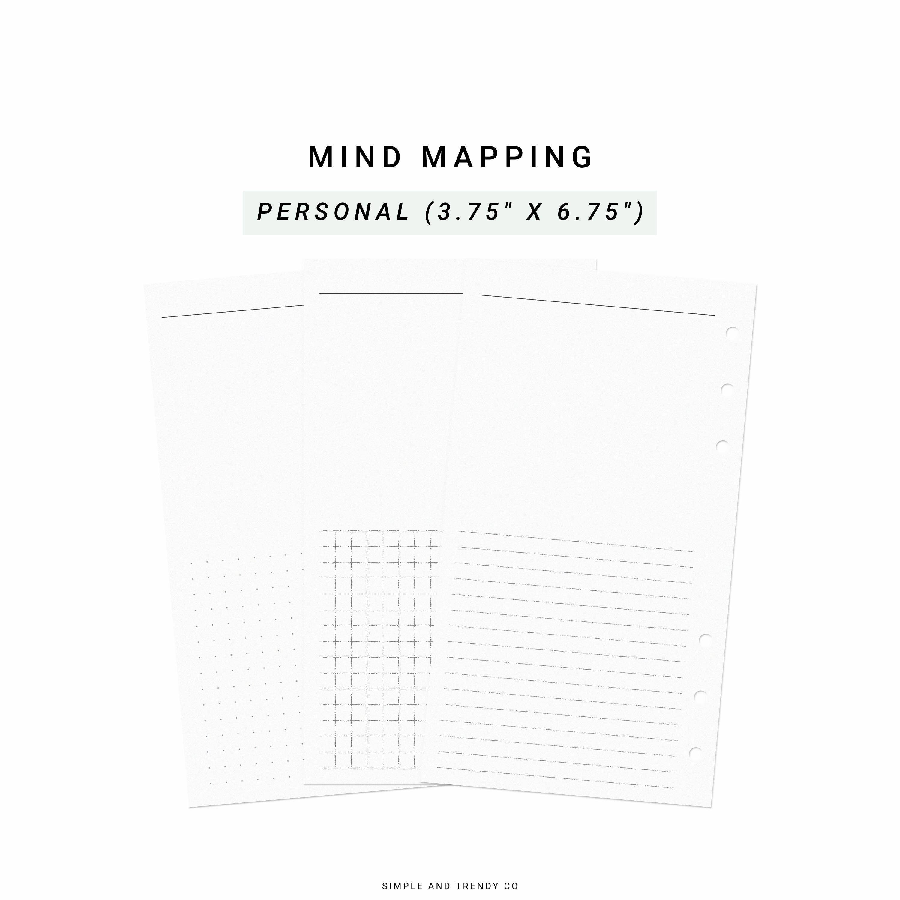 Printable Mind Map Personal Planner Inserts Monthly Mind Map - Etsy