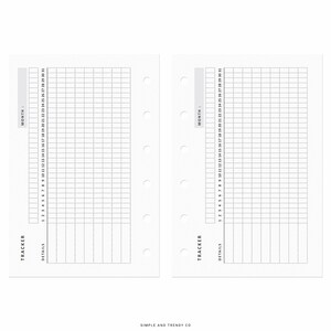 Monthly Goal Tracker, Habit Tracker Printable Pocket Size, Printable ...