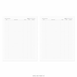 Checking Register US Letter Size, Checkbook Register, Printable Check ...