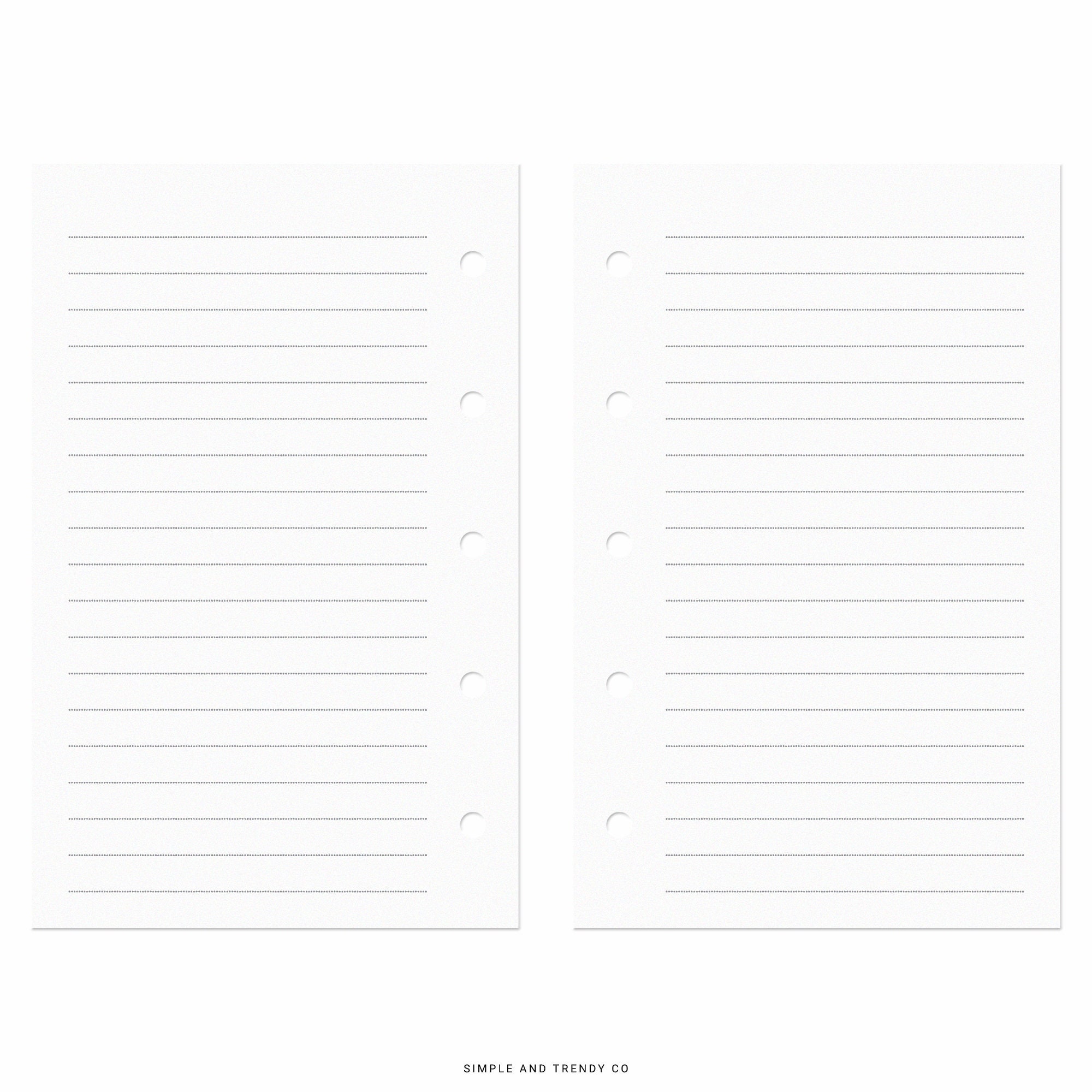 Dot Grid Lined Paper Mini Size Filofax Mini Printable - Etsy