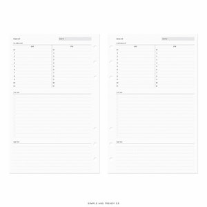 Daily Planner 24 Hour Half Size Half Letter Inserts Printable - Etsy