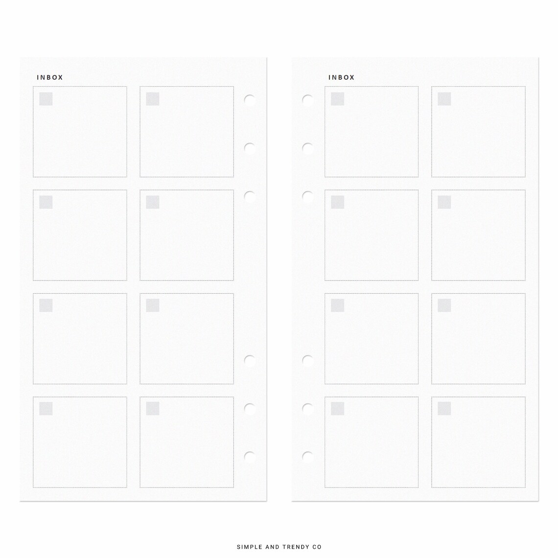 Printable Inbox Personal Planner Inserts Inbox Insert Inbox - Etsy