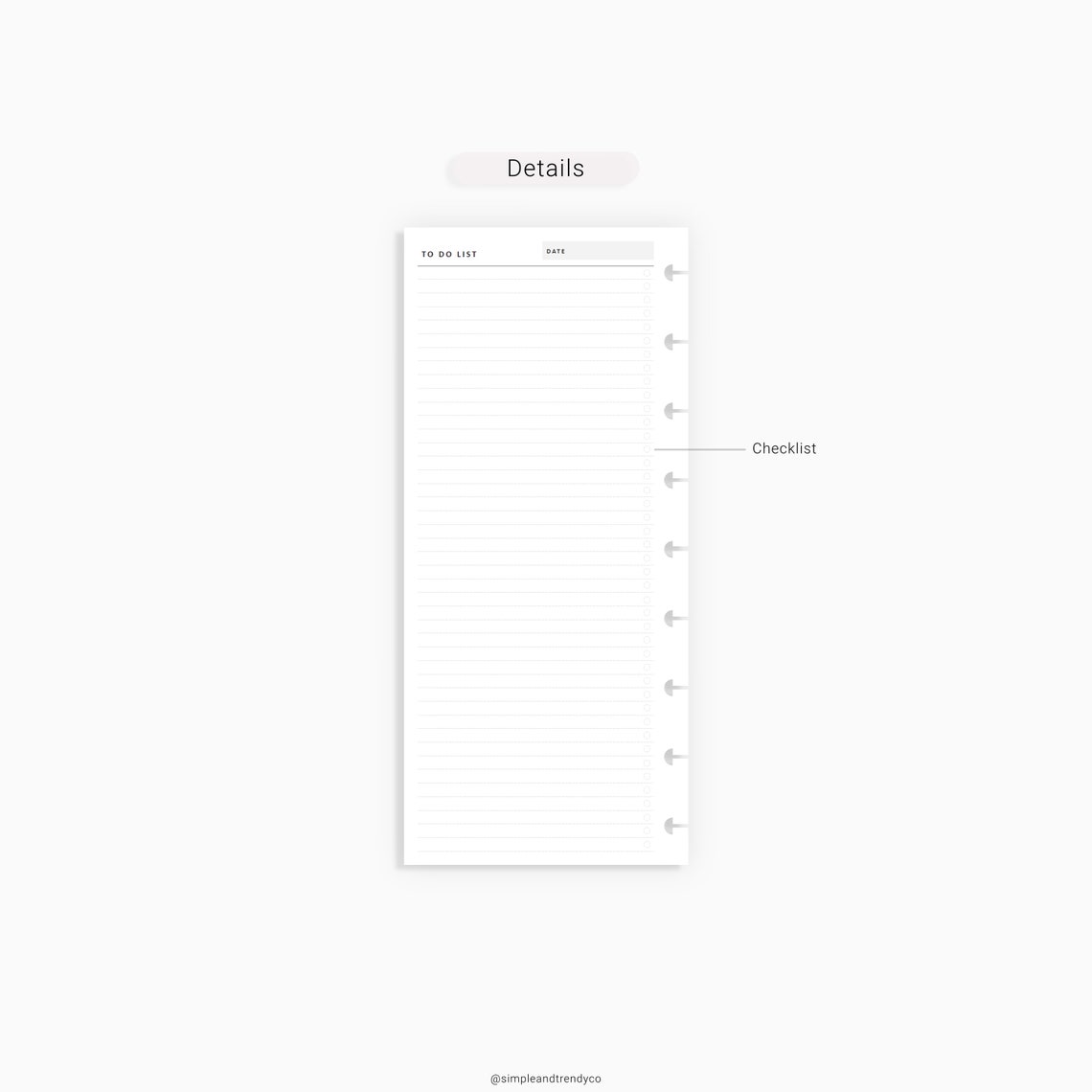 Printable To Do List Daily To Do List Skinny Classic Etsy