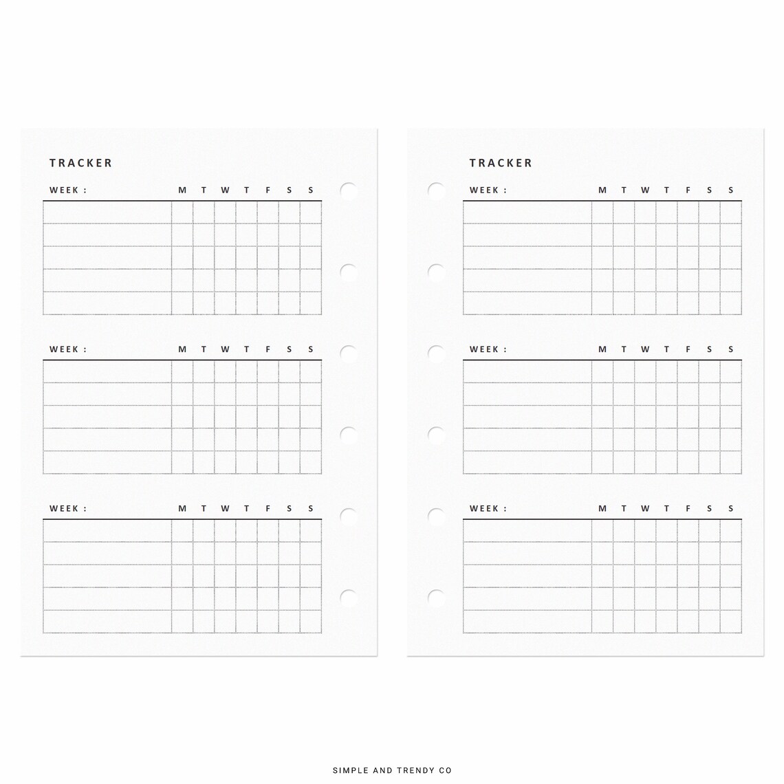 Habit Tracker Printable Pocket Size Habit Tracking Goal - Etsy