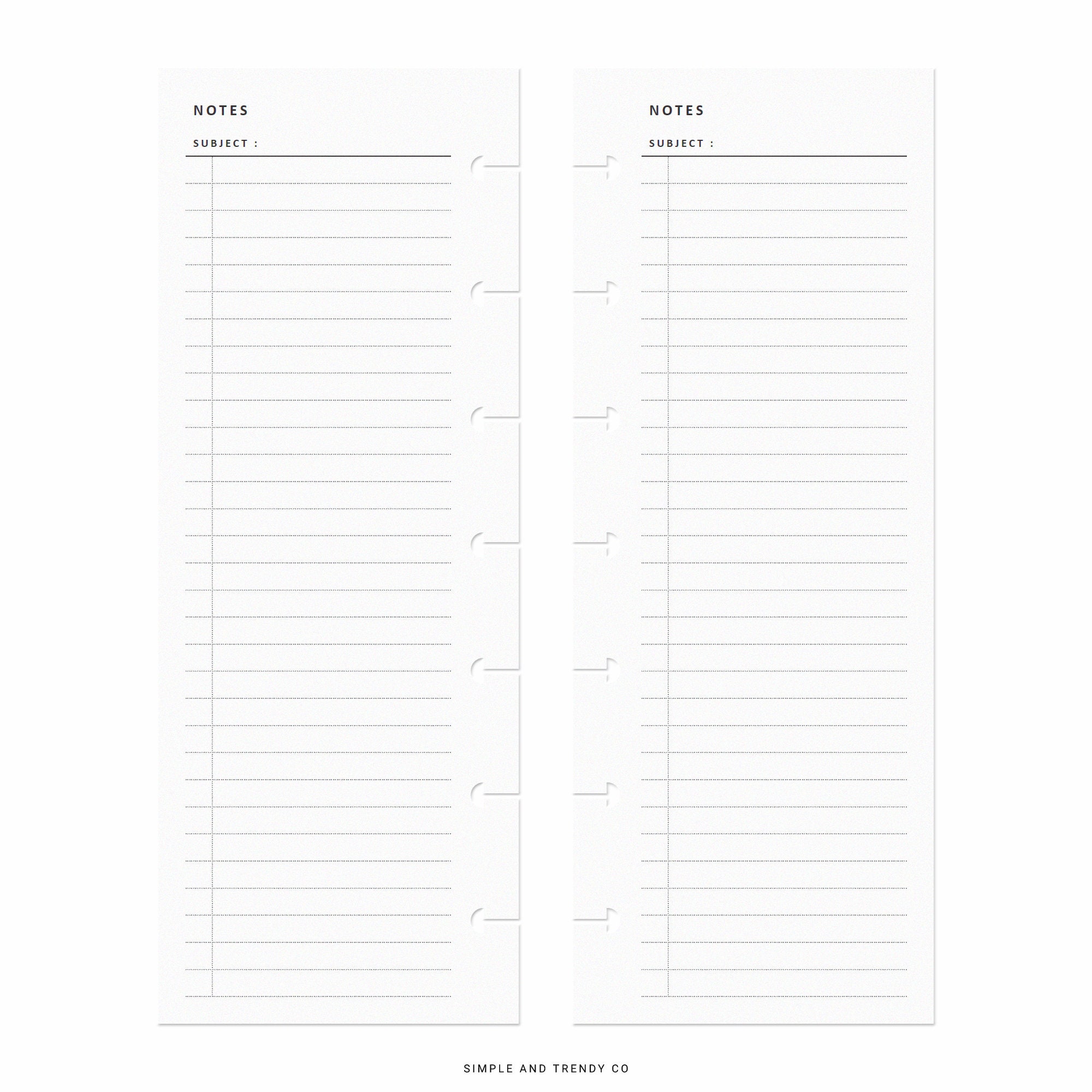 Notes Paper Skinny Mini HP Printable Writing Paper Lined - Etsy