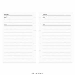 Meeting Notes Happy Planner Mini Meeting Agenda Work Planner - Etsy